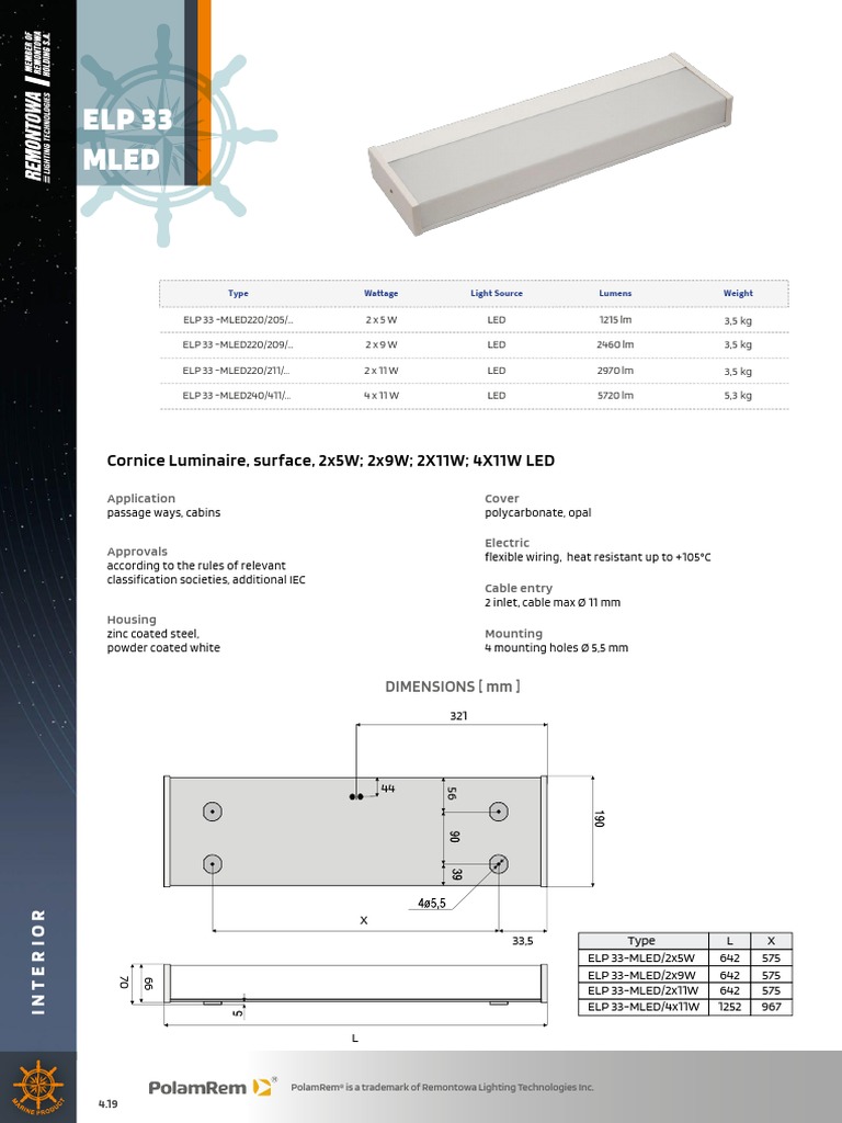 Mled ELP 33: XXX/X/XXX/XX/XX | PDF | Light Emitting Diode | Electrical Engineering
