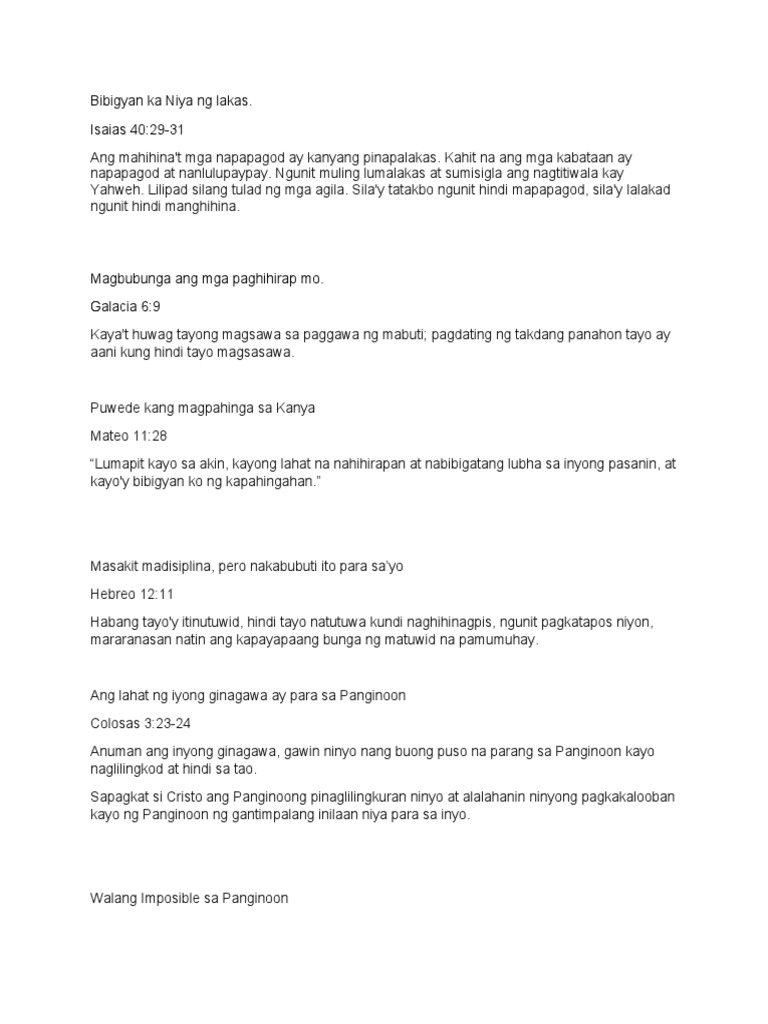 Mga Pangako NG Diyos | PDF