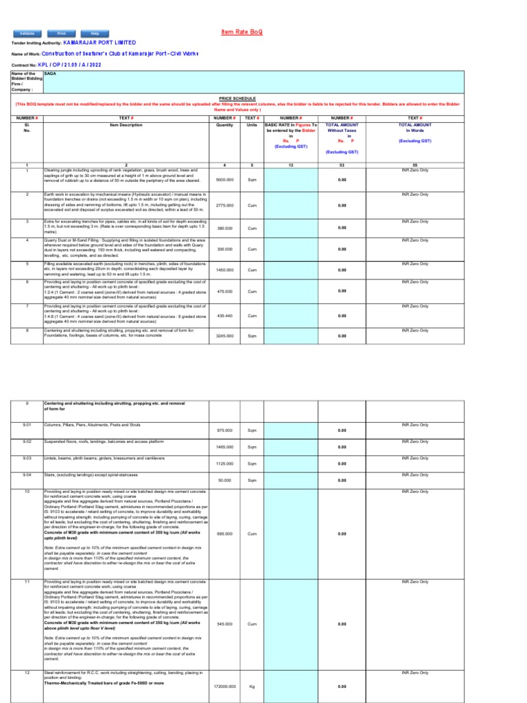 Boq 1 | PDF | Concrete | Window
