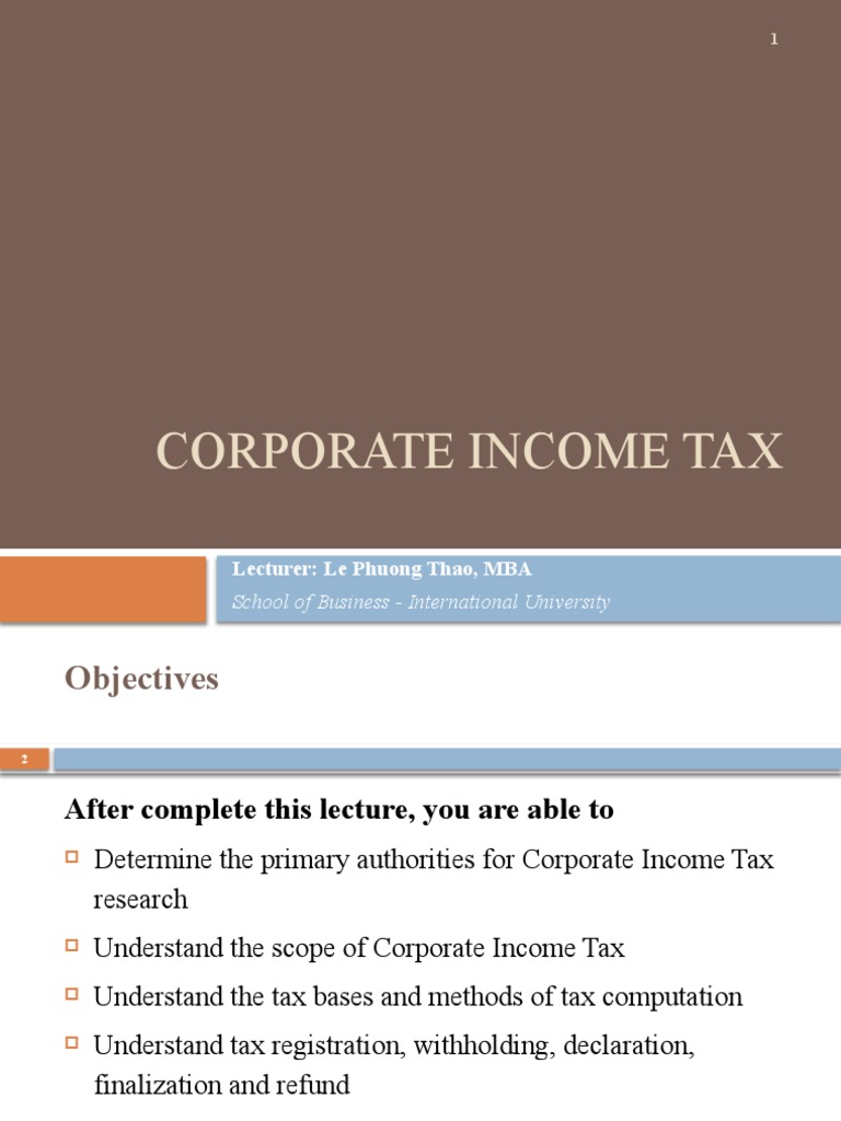 Corporate - Income - Tax (CIT) 2022 | PDF | Depreciation | Expense