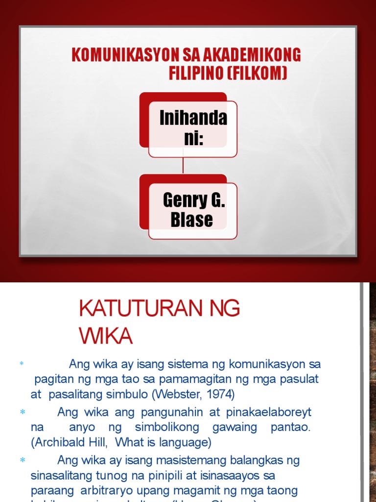 Komunikasyon Sa Akademikong Filipino - Compress | PDF