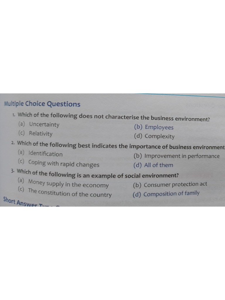 Multiple Choice of Chapter 3 Class 12 Poonam Gandhi | PDF