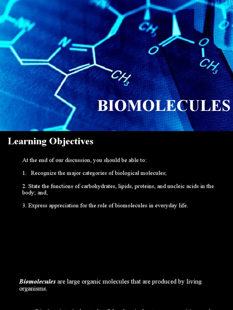Understanding Biomolecules and Their Functions | PDF | Carbohydrates ...