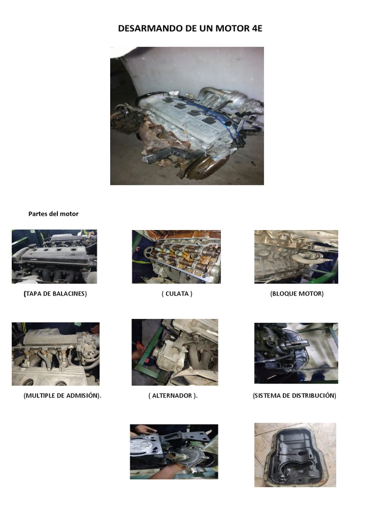 Desarmando de Un Motor 4E | PDF | Pistón | Motores
