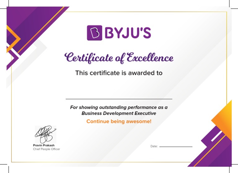 BDE Certificate | PDF