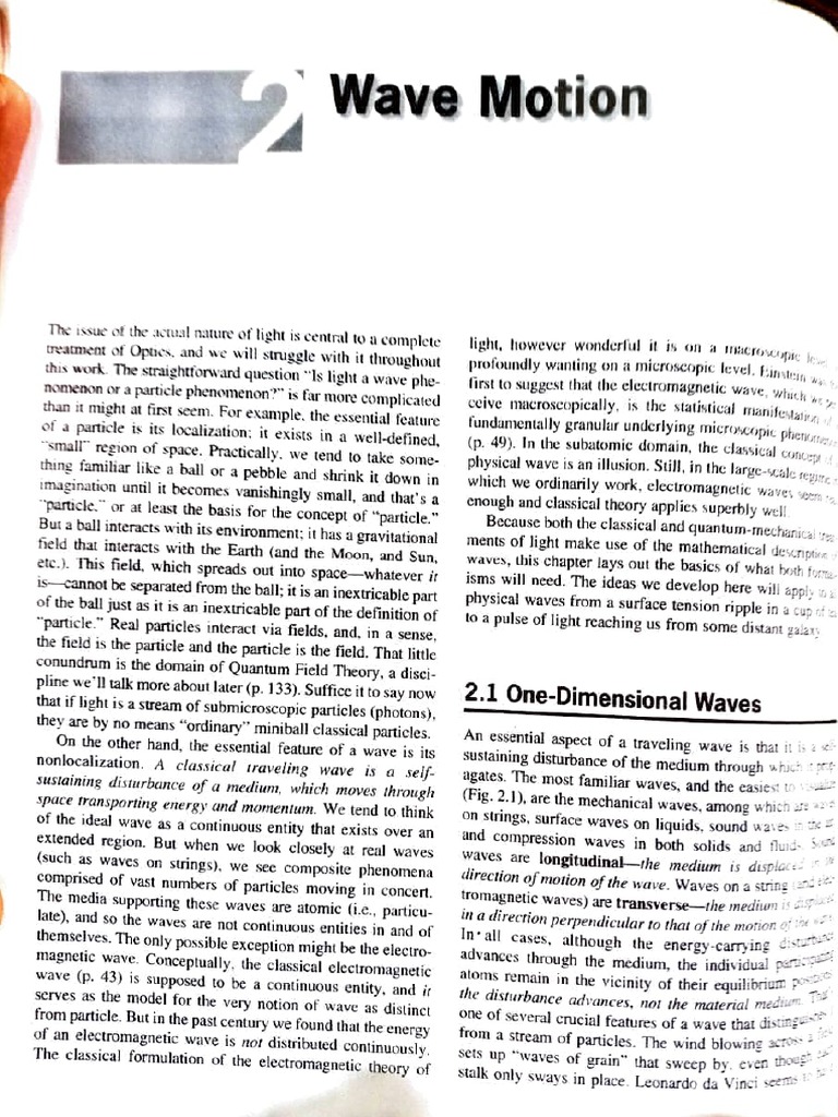 Wave Motion | PDF | Waves | Differential Equations