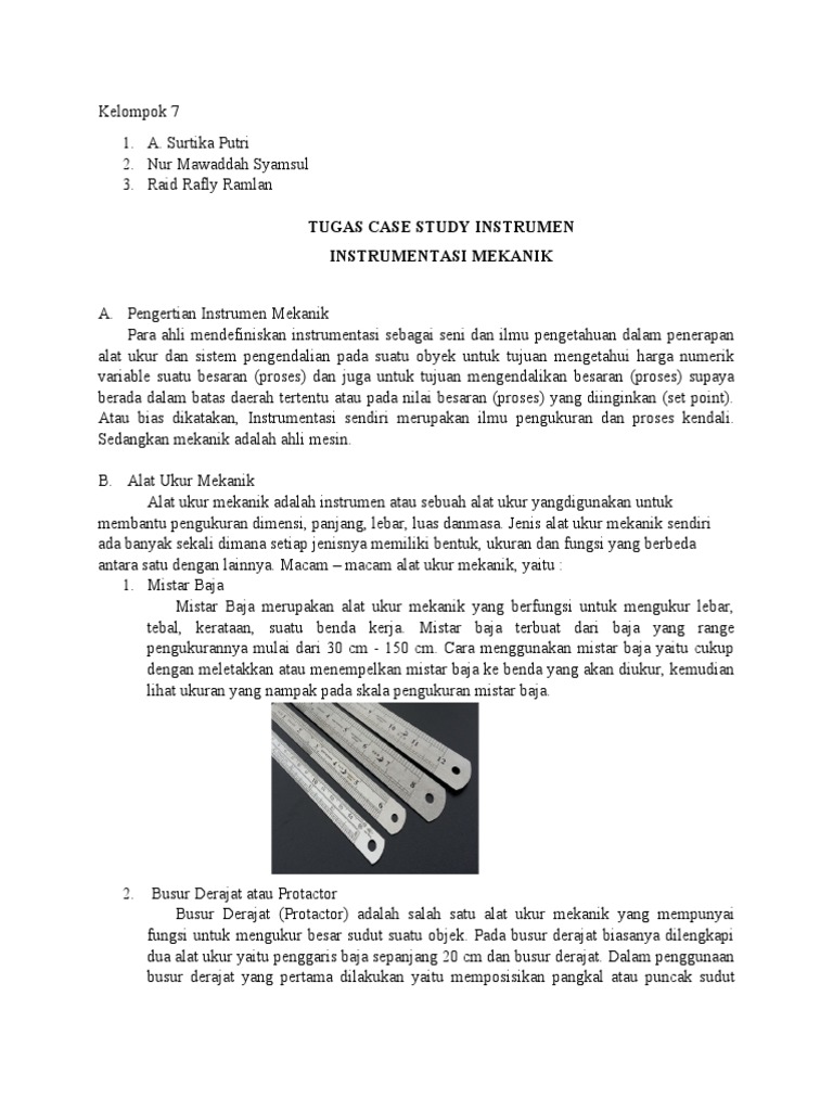 Kelompok 7 - Tugas Case Study Instrumentasi | PDF