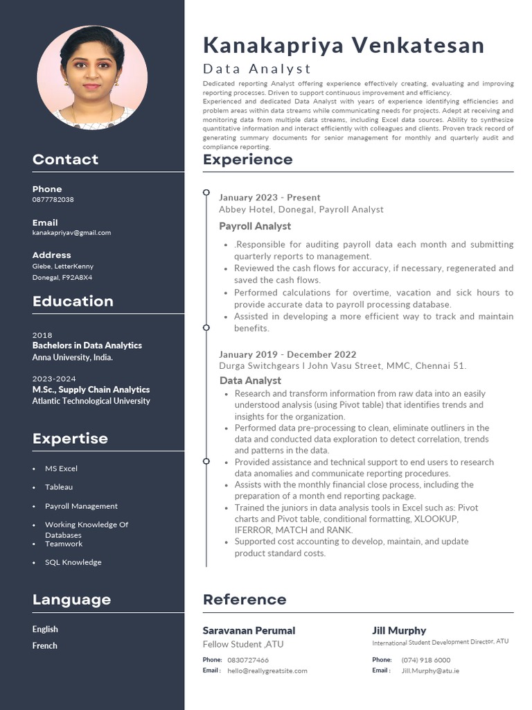 Black White Minimalist CV Resume | PDF | Data Analysis | Data