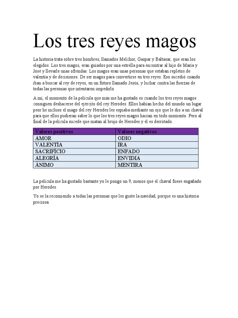 Historia de los Tres Reyes Magos | PDF