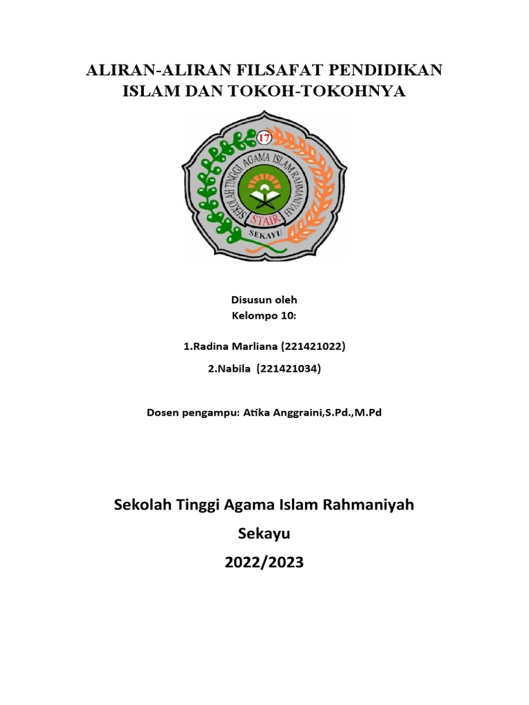 Aliran Filsafat Pendidikan Islam | PDF | Ilmu Sosial | Sains & Matematika