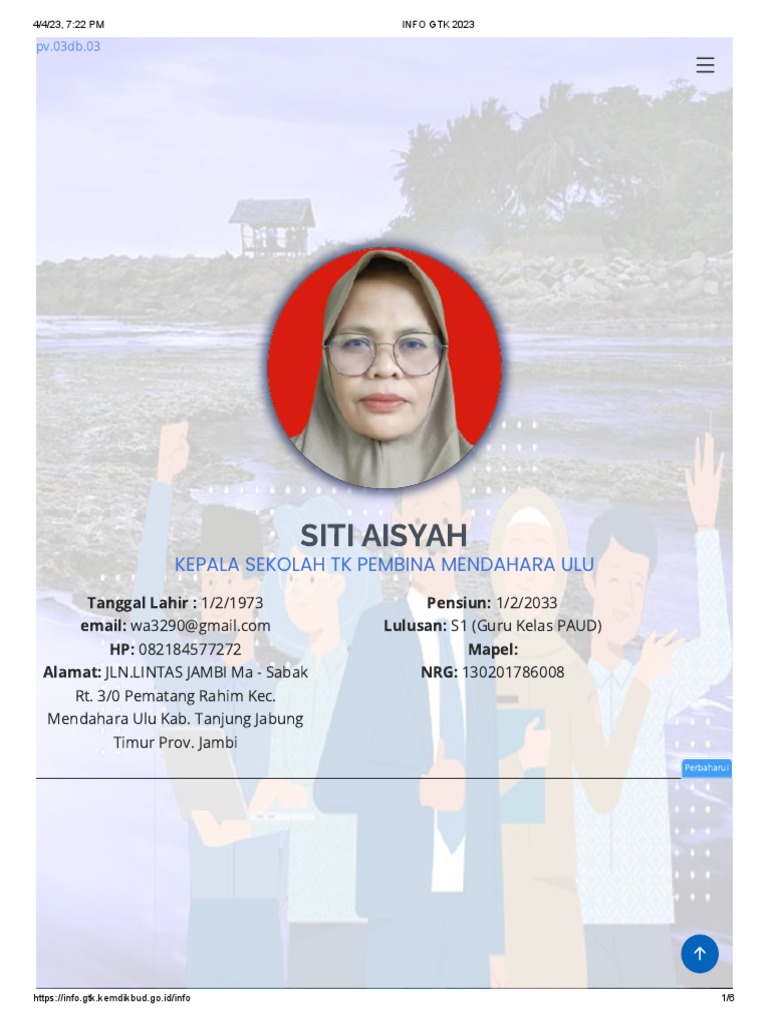 Info GTK 2023 Siti Aisyah Icha | PDF