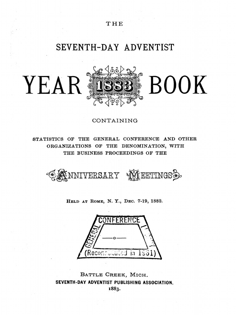 Year Book: Seventh-Day Adventist | Download Free PDF | Seventh Day ...