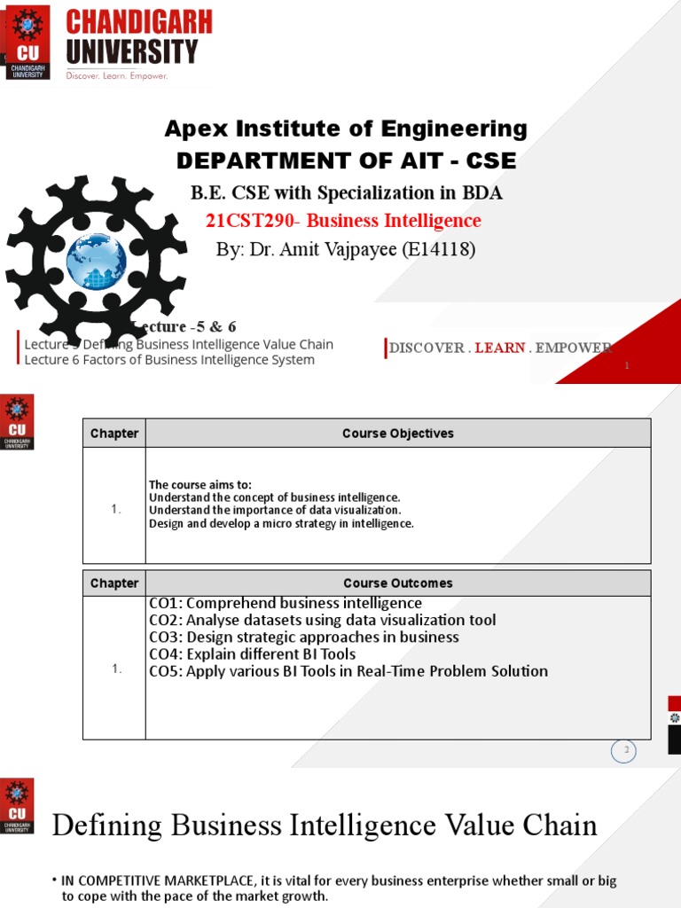Apex Institute of Engineering Department of Ait - Cse: B.E. CSE With Specialization in BDA ...