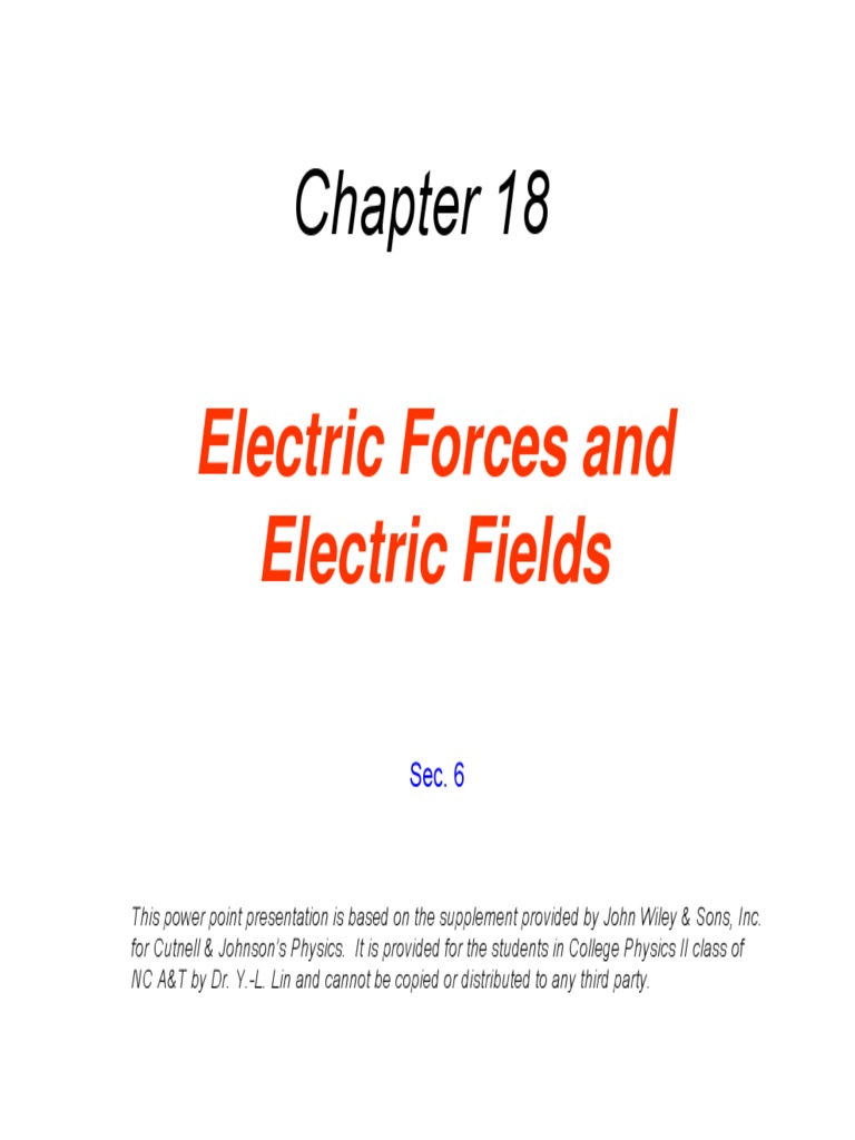Electric Forces and Electric Fields | PDF | Electric Field | Force