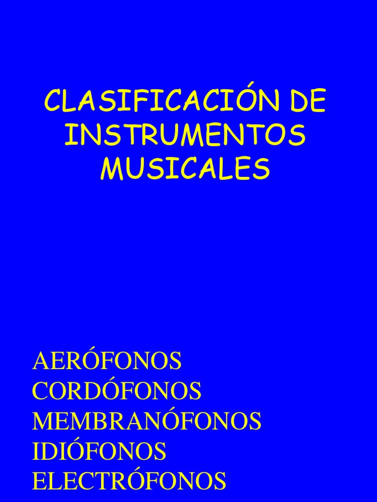 Clasificación de Instrumentos Musicales | PDF | Flauta | Oboe