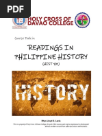 READINGS IN PHILIPPINE HISTORY (Reviewer) | PDF | Historiography | Historian