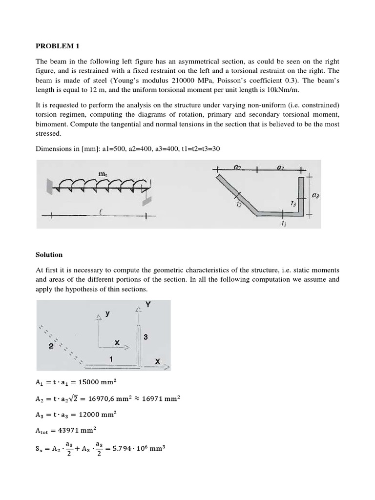 Solved Problems of Theory of Structures Polimi | PDF | Applied And Interdisciplinary Physics ...