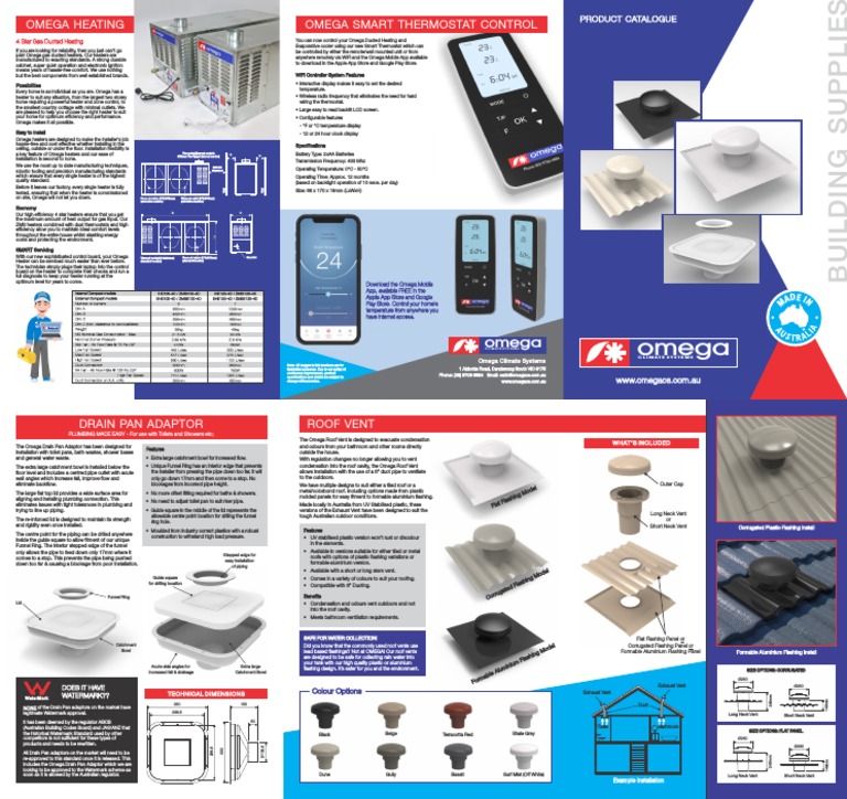 Omega Gas Ducted Heating Solutions | PDF | Thermostat | Plumbing