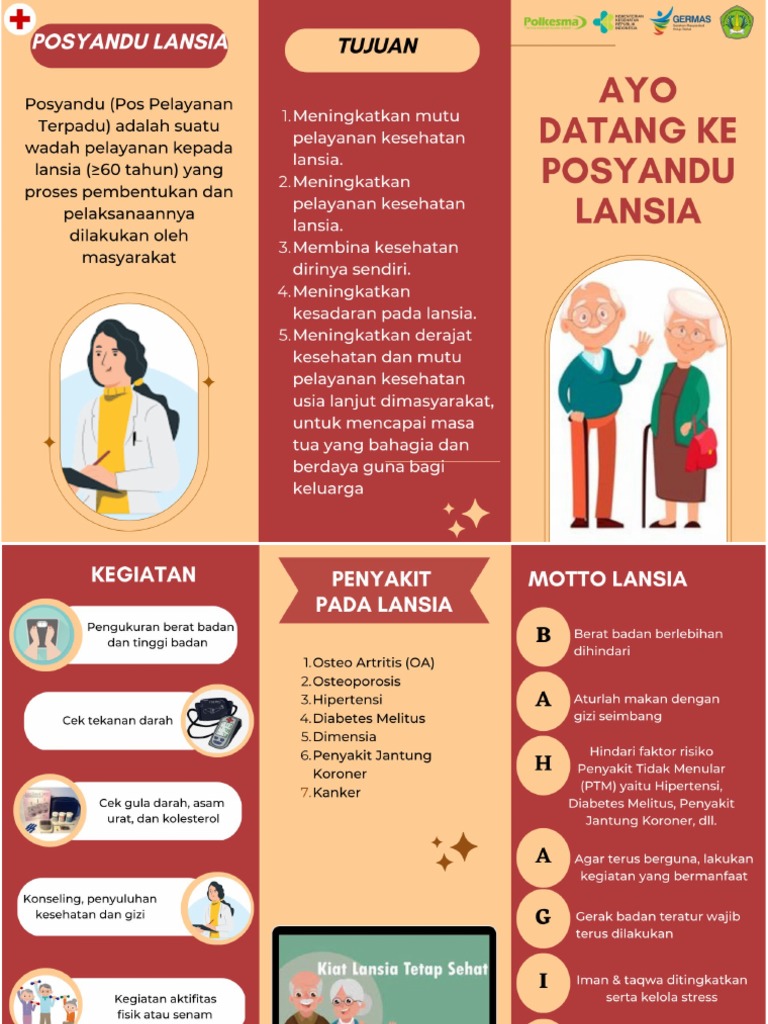 Leaflet Posyandu Lansia | PDF