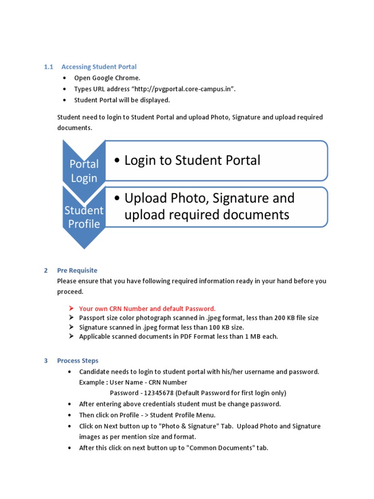 Student Portal Login Instructions | PDF | Login | User (Computing)
