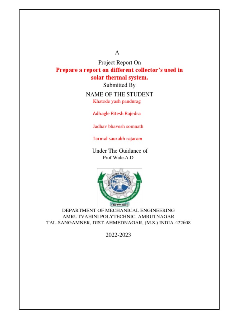 RET Micro Project | Download Free PDF | Solar Energy | Heat Transfer