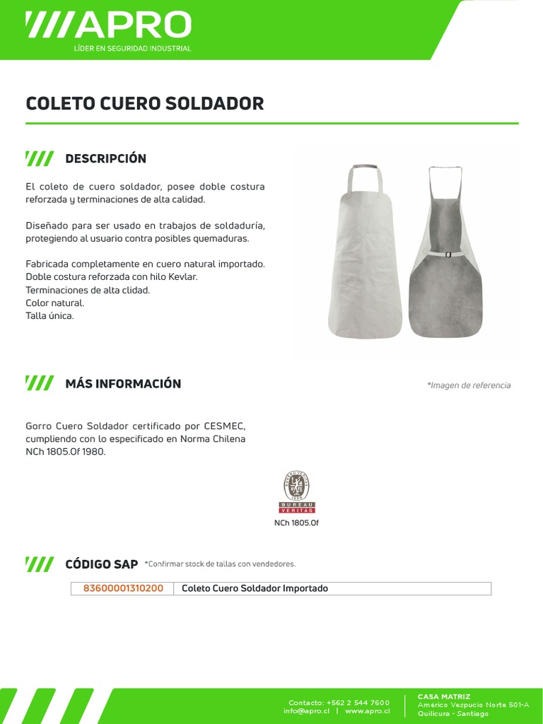 FT Coleto Cuero Soldador | PDF