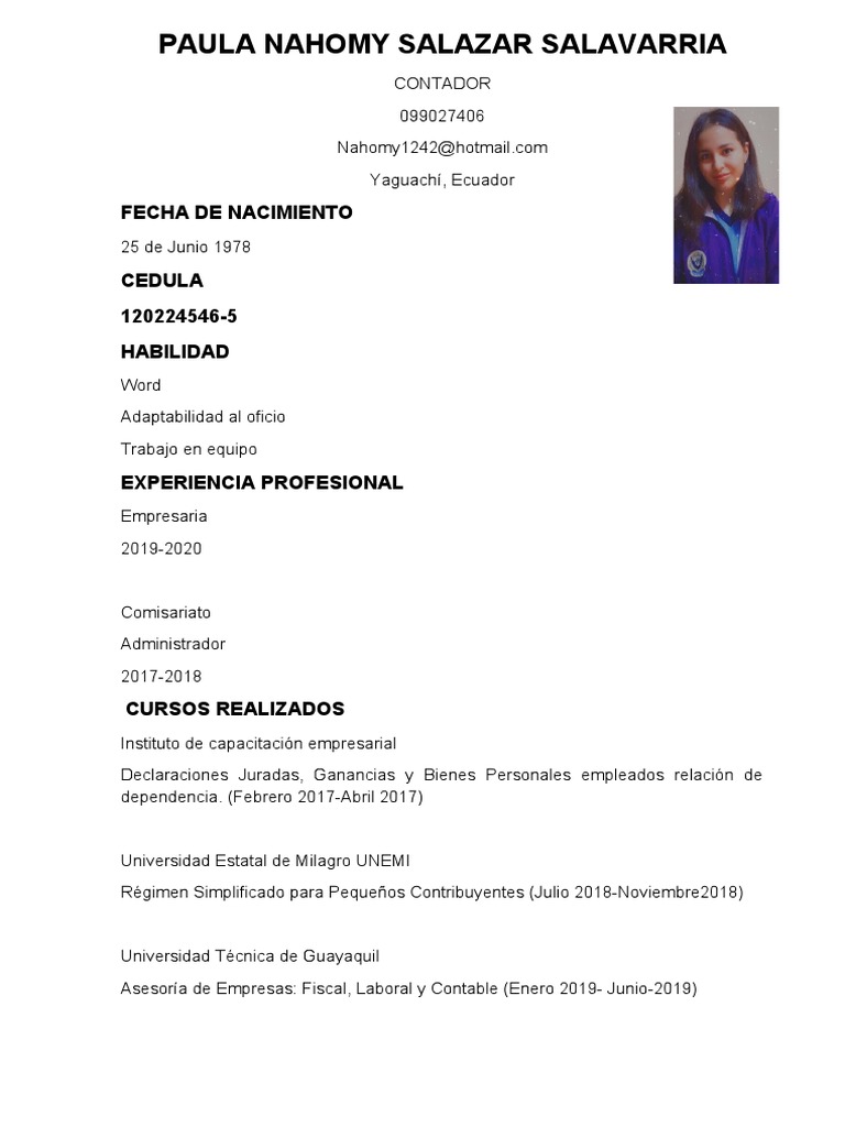 Curriculo Paula Salazar | PDF