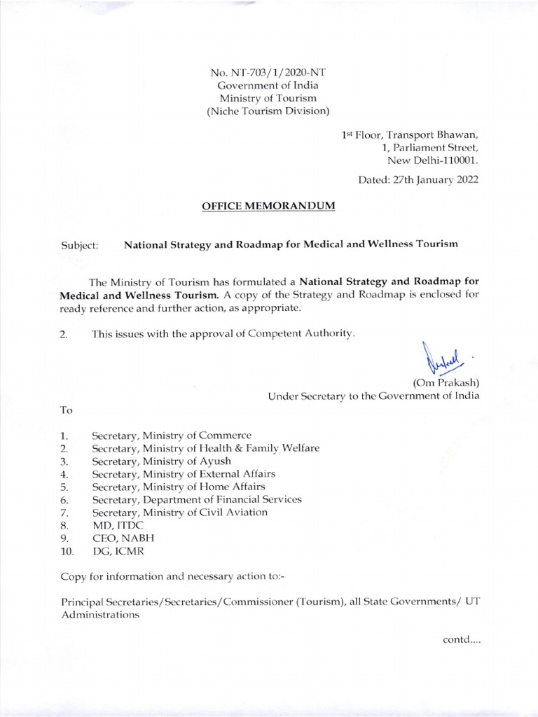 Heal in India National Strategy and Roadmap For Medical and Wellness ...