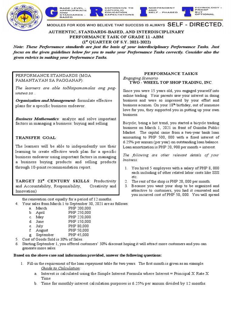Olshco Grade 11 Abm Business Math and Organization and MNGMT ...