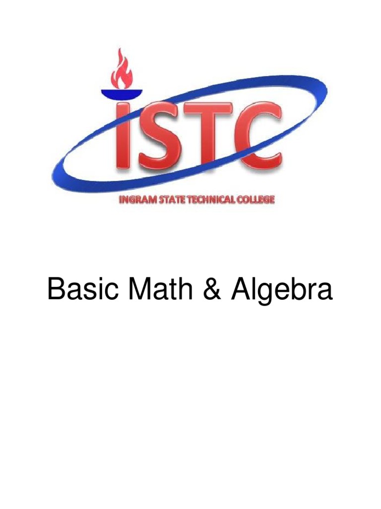 Basic Math & Algebra | PDF | Division (Mathematics) | Percentage