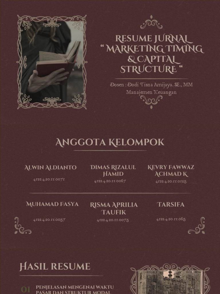 Resume Jurnal Market Timing & Capital Structure | PDF