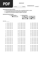 Answer Sheet Sample For Shading | PDF | Tests | Student Assessment And ...
