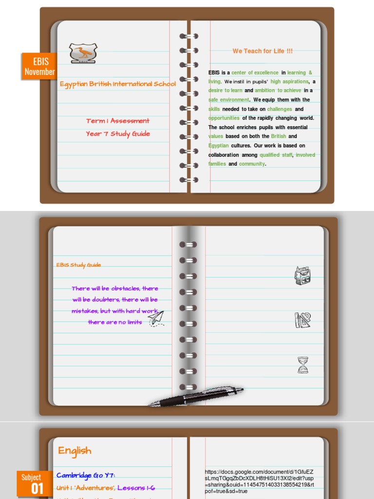 Year 7 Term 1 Study Guide | PDF