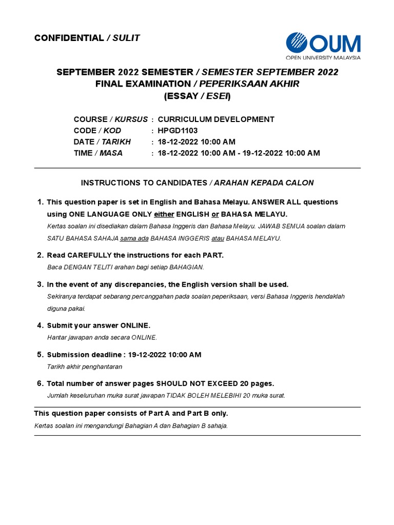 Exam CD Oum Sept2022 | PDF