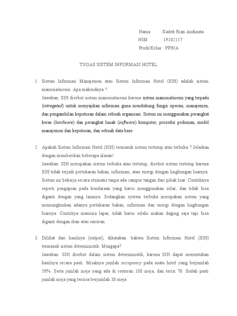 01 - Kadek Rian Andinata - Tugas SIH | PDF