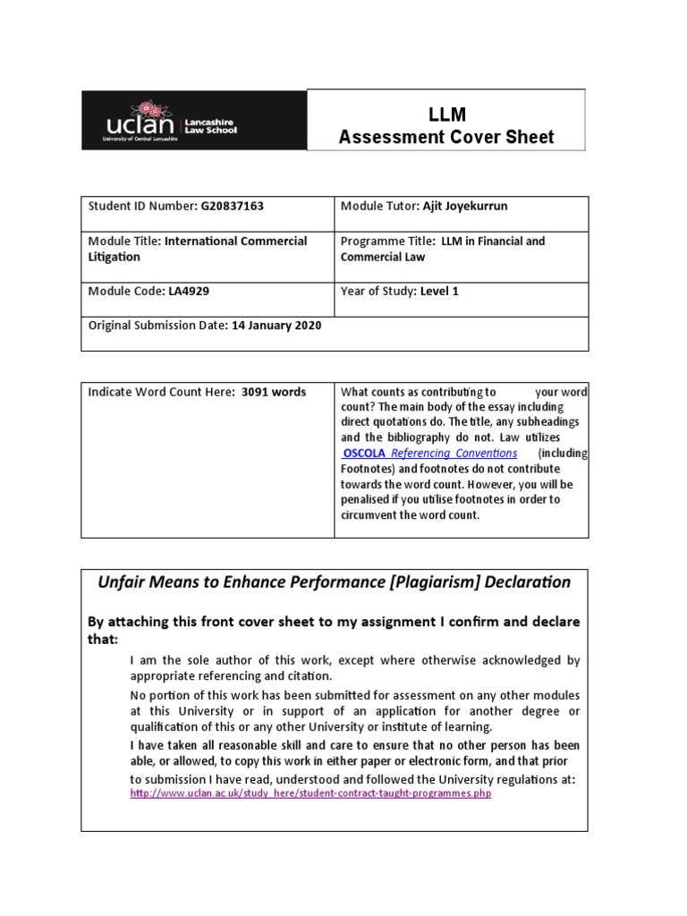 EU vs English Law: Jurisdiction Rules | PDF | Jurisdiction | Brexit