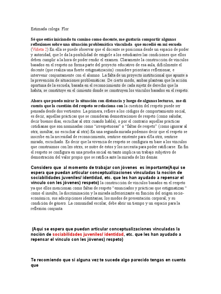 Carta Estimada Colega | PDF