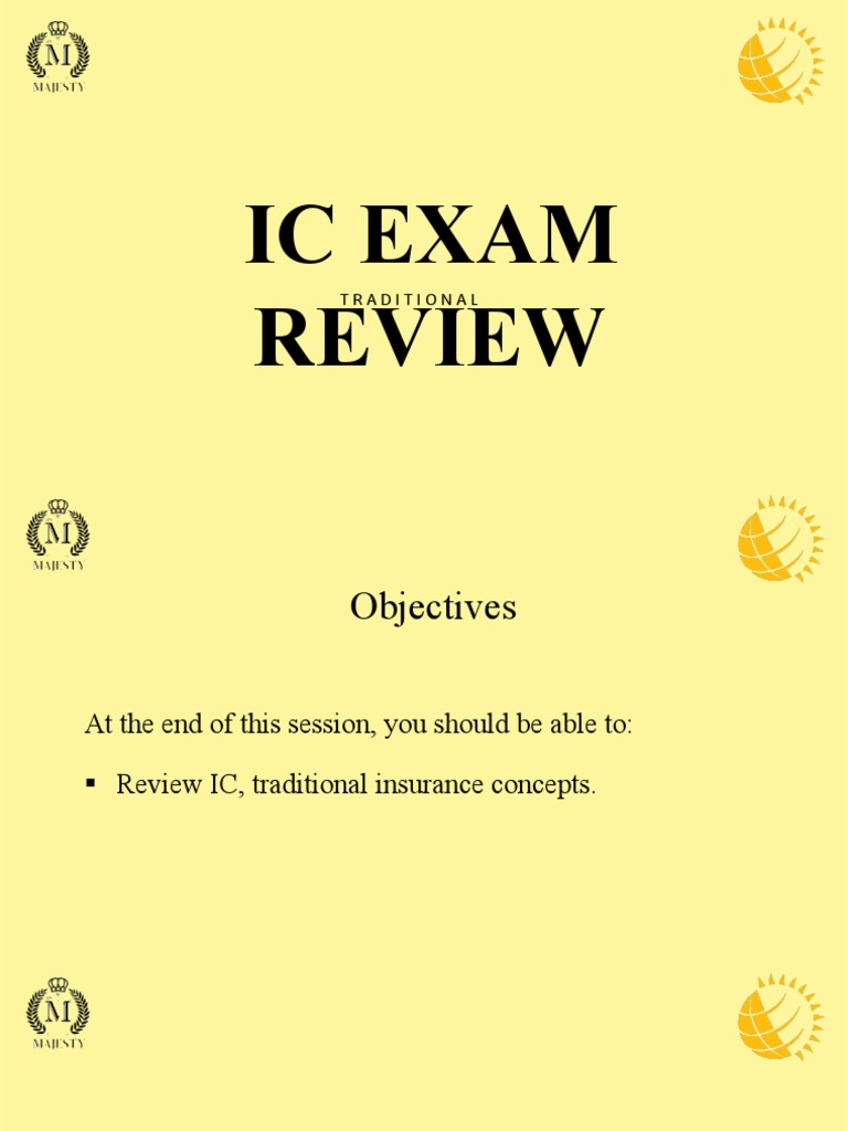 Ic Exam Review: Traditional | PDF | Insurance | Life Insurance