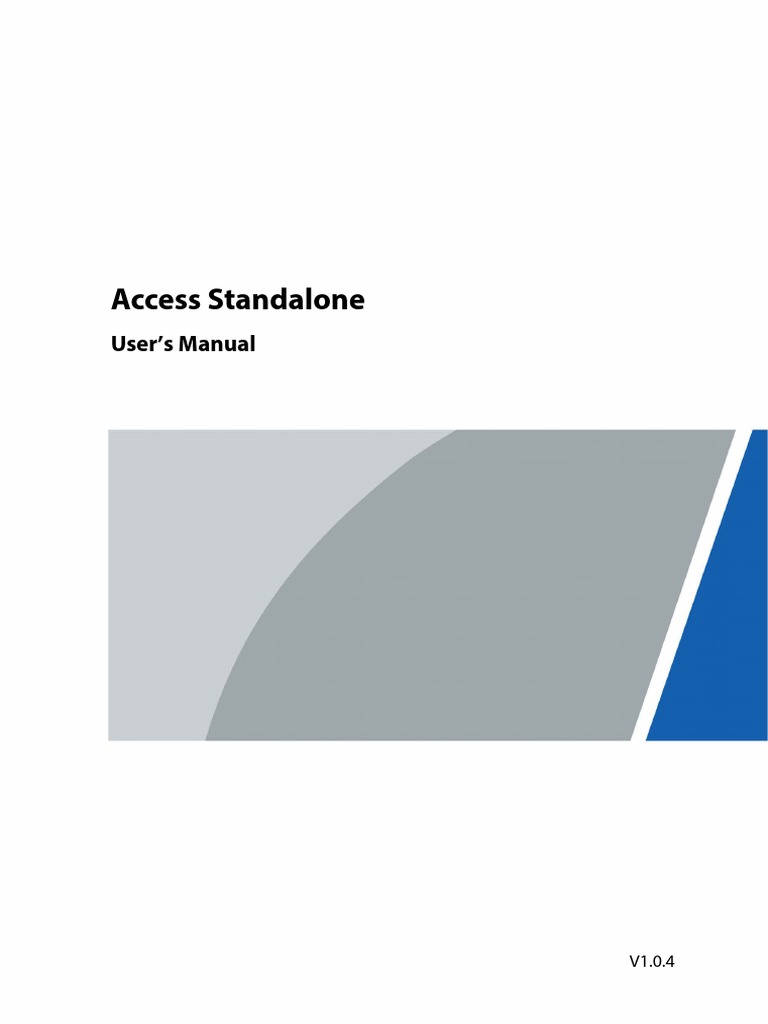 Access Standalone - User's Manual - V1.0.4 1 | PDF | Ip Address ...