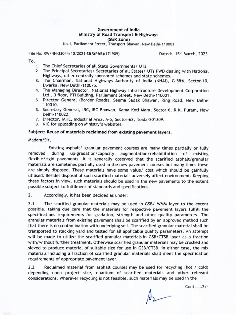 Guidelines for the Reuse of Materials Reclaimed from Existing Pavement ...