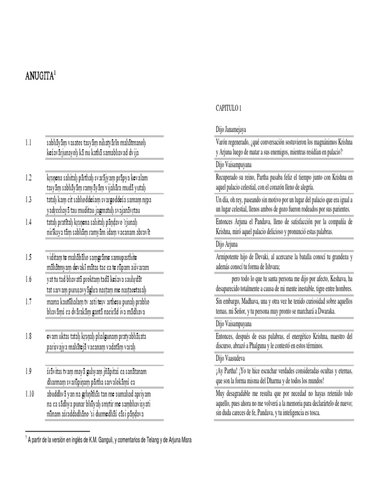 Anugita | PDF | Karma | Mantman (hinduismo)