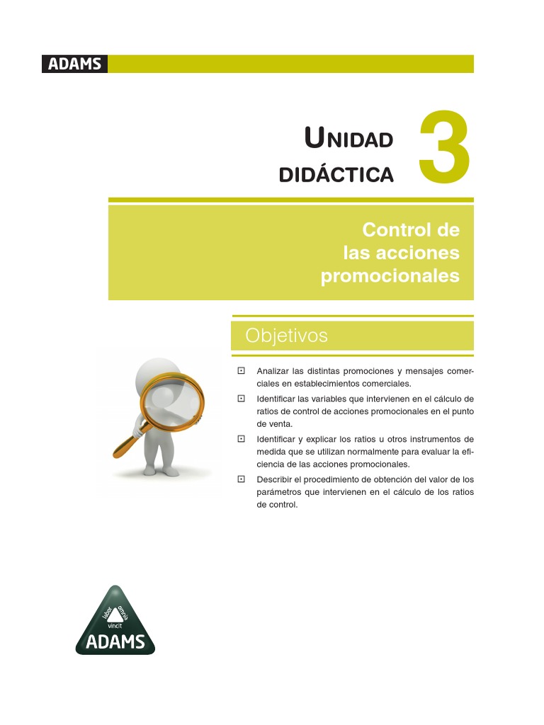 Nidad Didáctica: Control de Las Acciones Promocionales | PDF | Margen ...