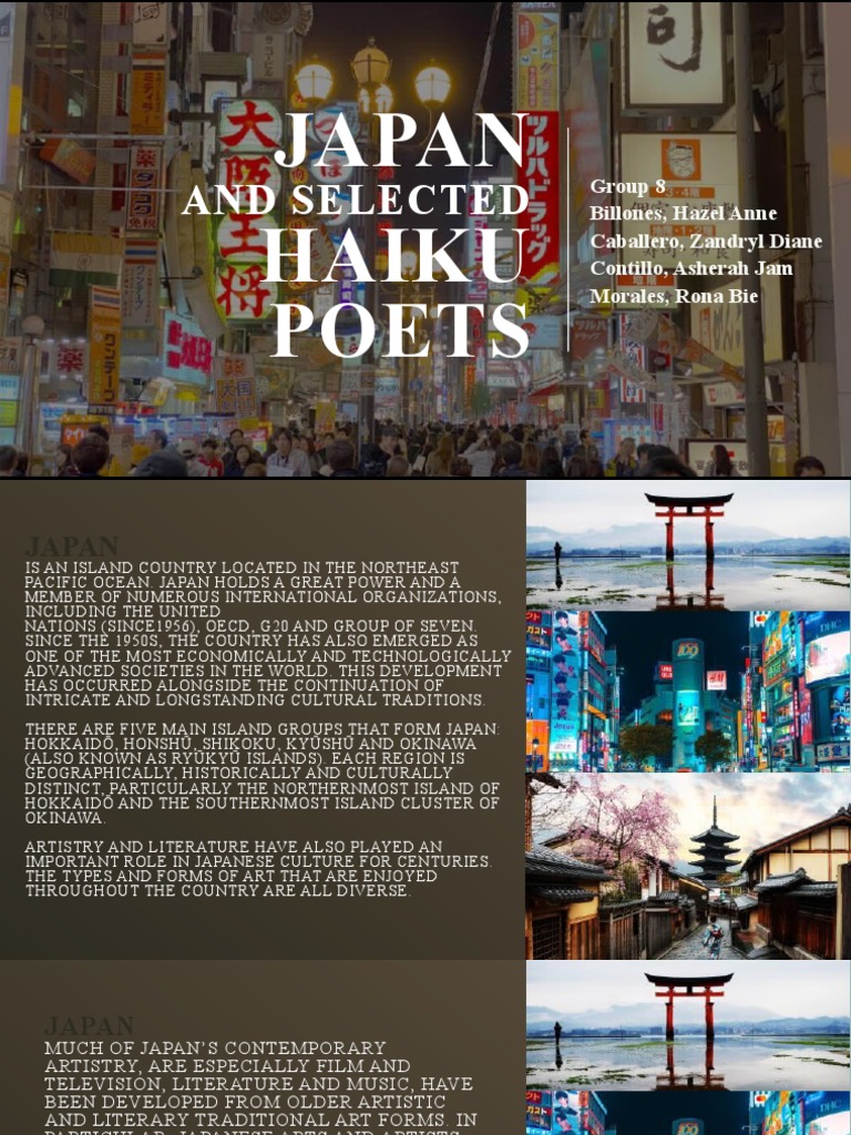 Japan's Haiku Poets Group 8 | PDF | Haiku | Japanese Poetry