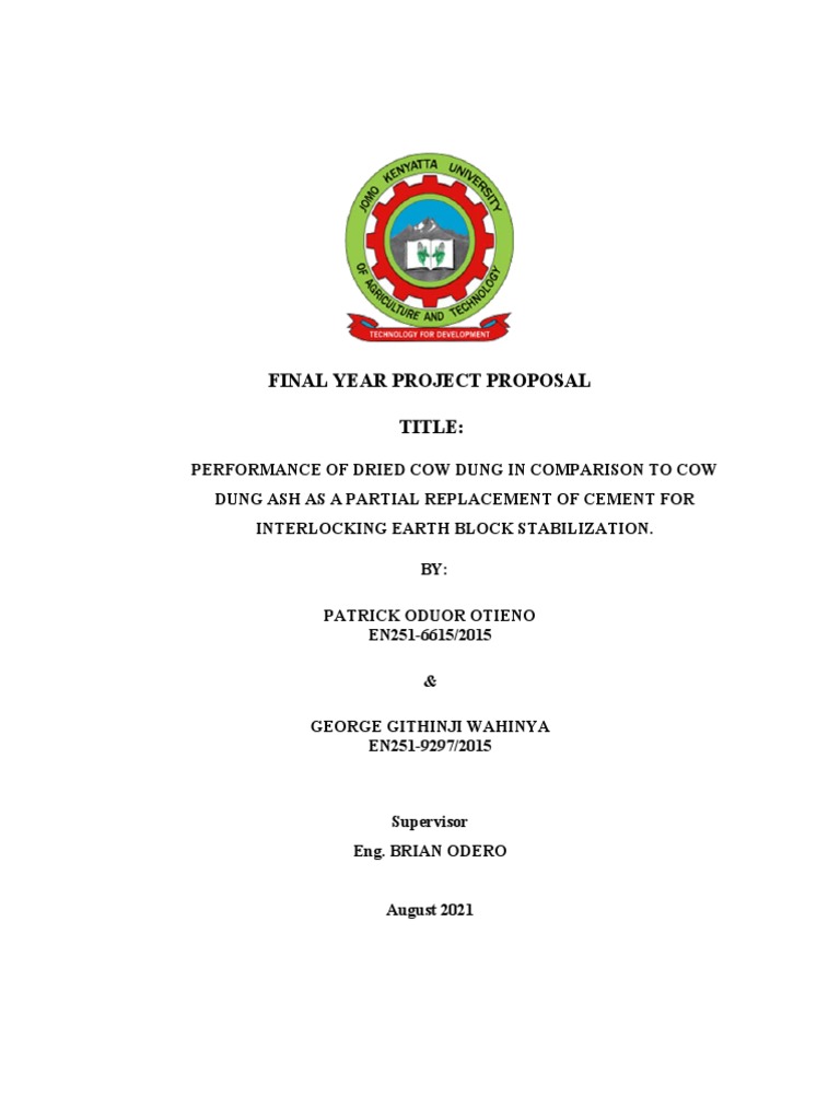 Final Year Project Proposal Title | PDF | Soil | Concrete