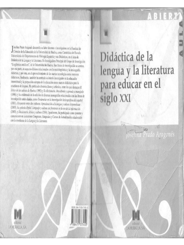 Josefina Prado Aragones - Didáctica de La Lengua y La Literatura Para ... Josefina Prado Aragones - Didáctica de La Lengua y La Literatura Para ...