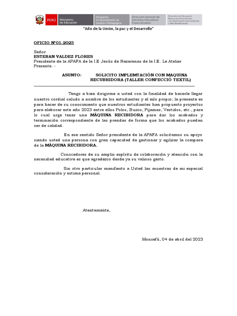 Oficio - Apafa | PDF