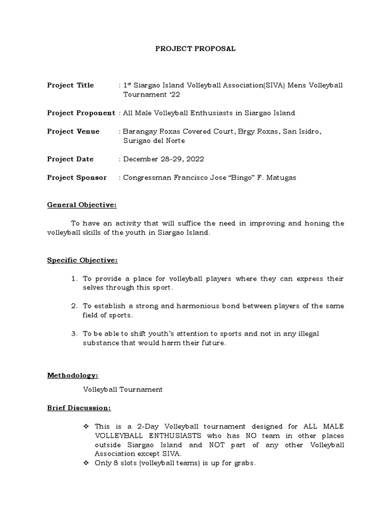 Project Proposal | PDF | Sports Competitions | Entertainment