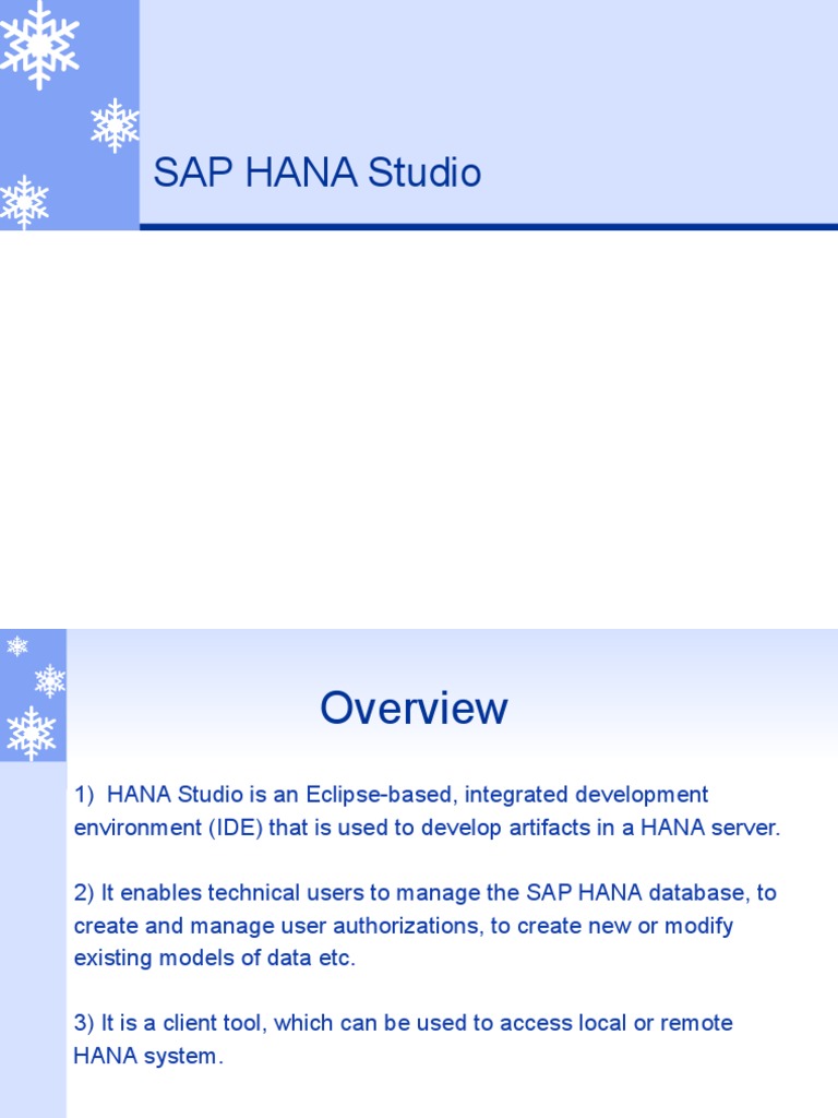 SAP HANA Studio | Download Free PDF | Eclipse (Software) | 64 Bit Computing