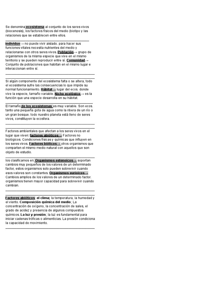 Individuo No Puede Vivir Aislado. para Hacer Sus | PDF | Ecosistema ...