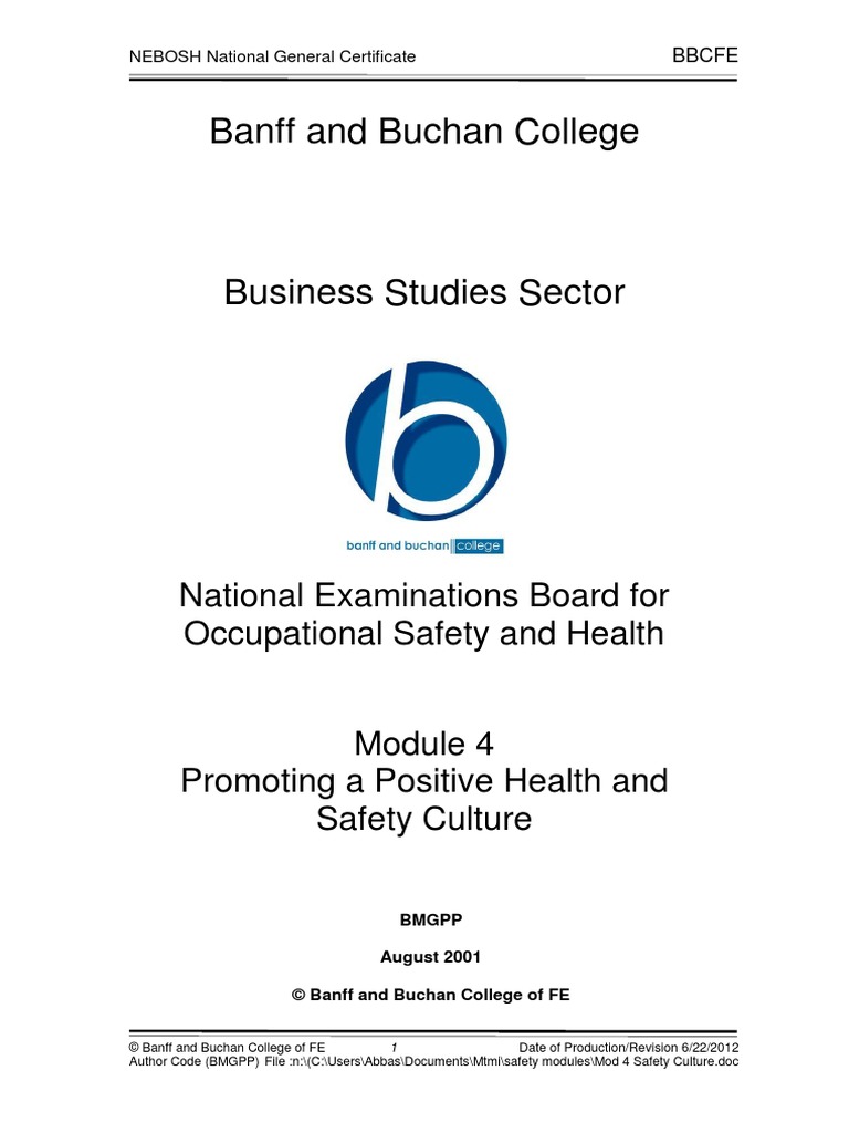 Mod 4 Safety Culture | PDF | Safety | Leadership